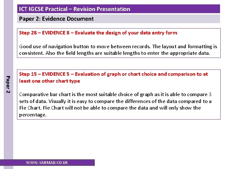 ICT IGCSE Practical Revision Presentation Paper 2 Evidence
