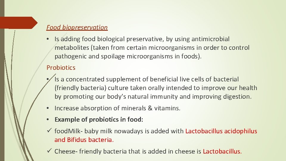 FOOD MICROBIOLOGY CLS 416 Principle of food microbiology