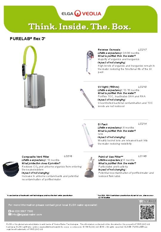 PURELAB flex 3 Reverse Osmosis LC 217 Lifetime