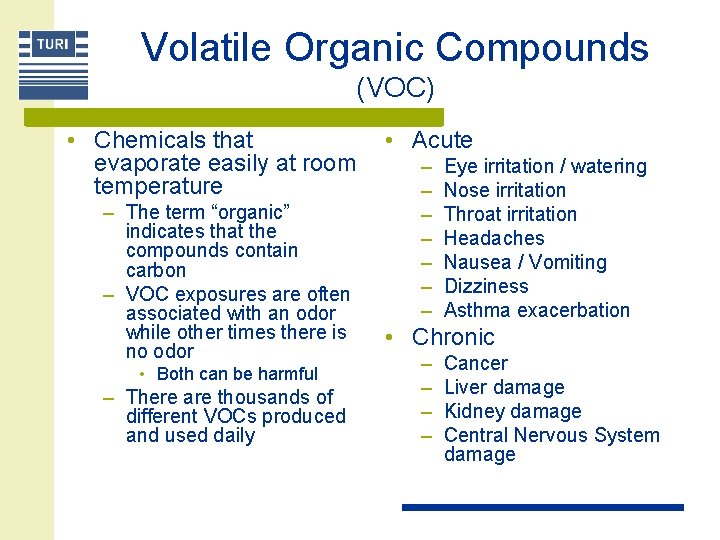 Toxics Use Reduction Institute Tools for Substitution How
