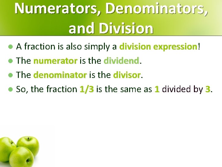 FRACTION BASICS Basic Review and Improper Fractions What