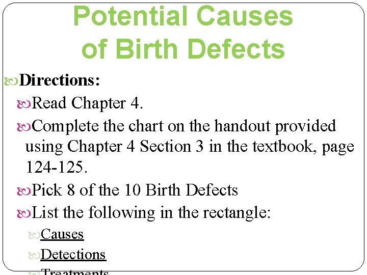 PCDBirth Defects Objective 3 01 Heredity and Environment