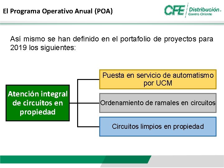PLANEACION OPERATIVA ANUAL El Programa Operativo Anual POA
