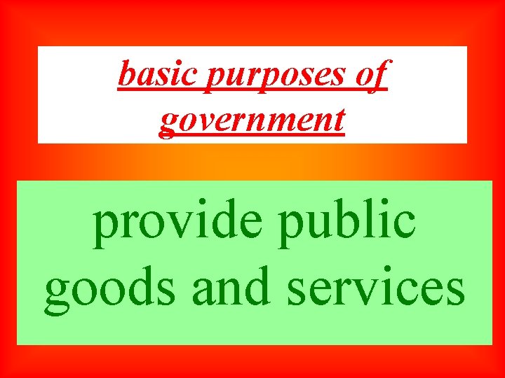 Why do governments exist Objective 1 1 basic