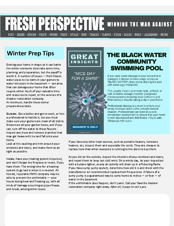 Winter Prep Tips Getting your home in shape