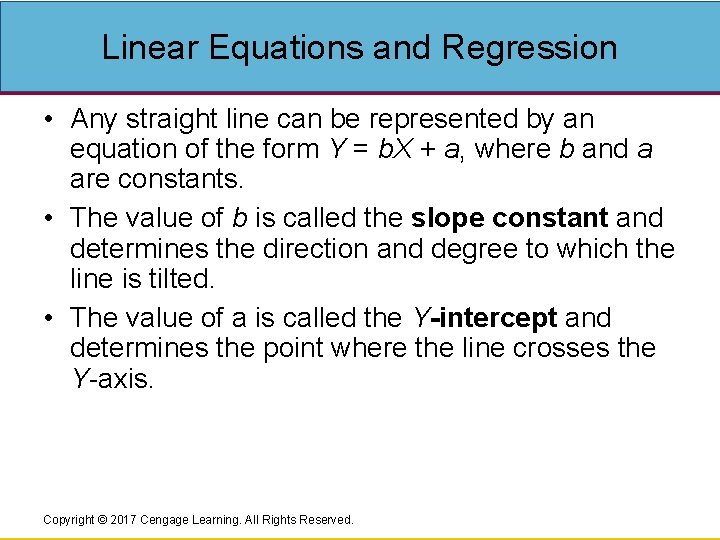 Chapter 16 Introduction to Regression Copyright 2017 Cengage