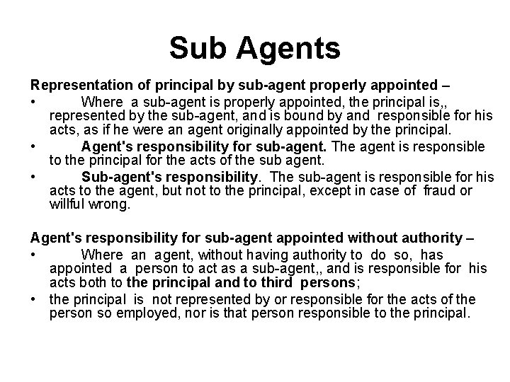 Agency Law Business Law Agent and principal defined