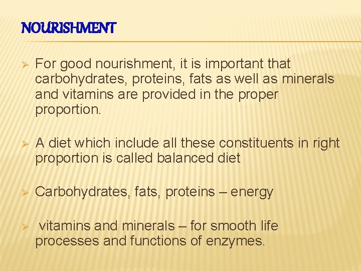FOOD AND NUTRITION STD 7 TH SUB GEN