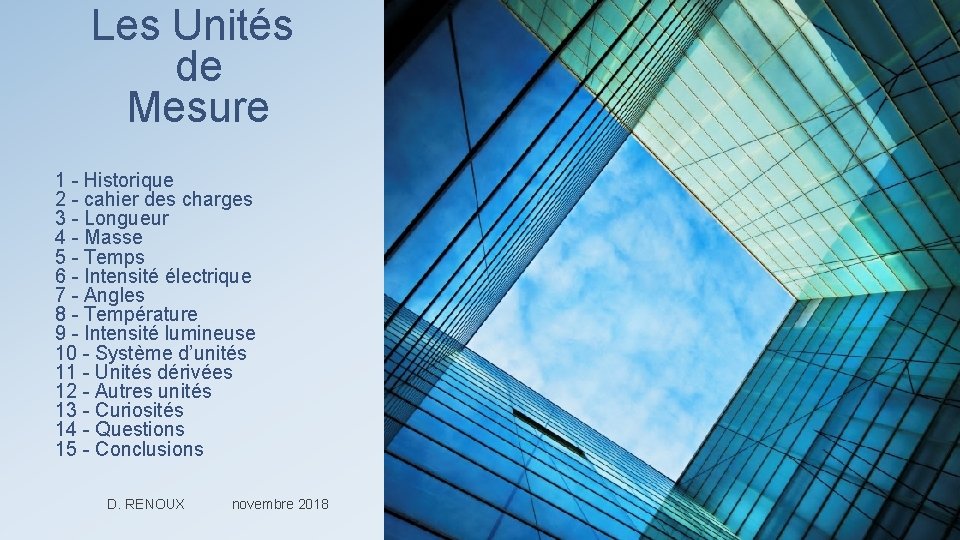 Les Units de Mesure 1 Historique 2 cahier