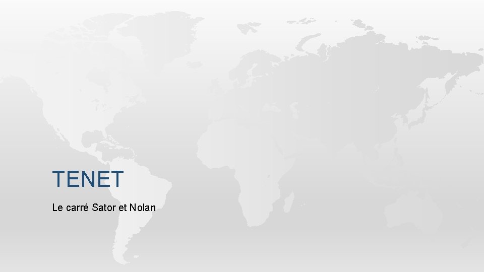 TENET Le carr Sator et Nolan RSUM Muni