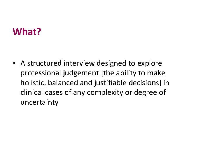 Case Based Discussion Cb D as part of