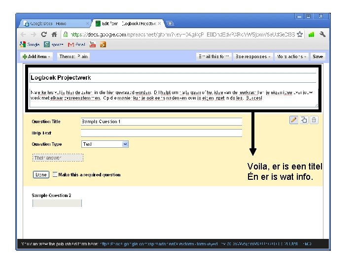 Didactische mogelijkheden met Google Documents FORMULIEREN Frank Rubben
