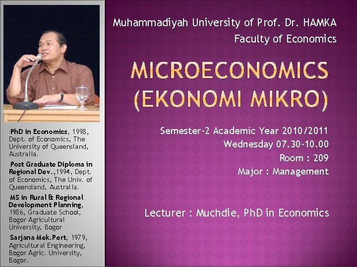Muhammadiyah University of Prof Dr HAMKA Faculty of