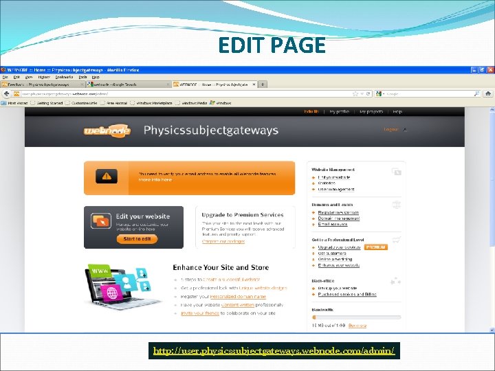 DESIGN AND DEVELOPMENT OF A PHYSICS SUBJECT GATEWAY