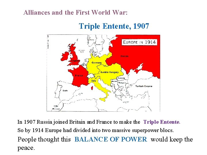 World War I Chapter 25 The Beginning of