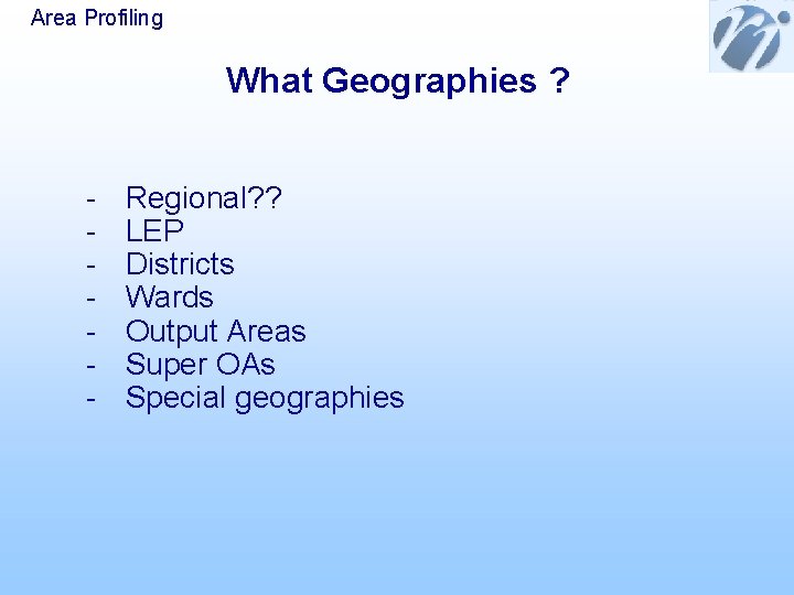 Area Profiling Education Kadhem Jallab TWRI Policy and