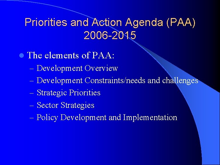 Workshop on National Sustainable Development Strategies in Small