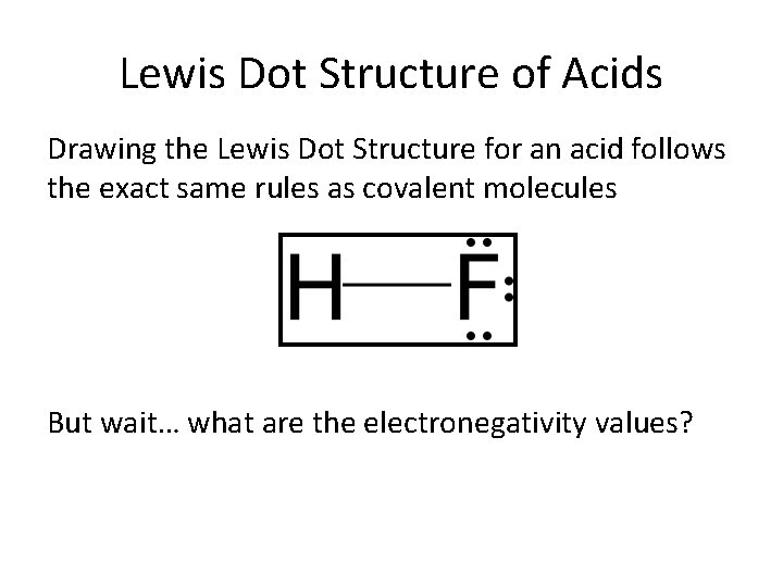 Acids Chemical Bonding Types of Chemical Bonds There