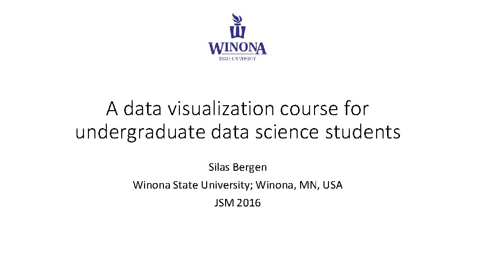 A data visualization course for undergraduate data science