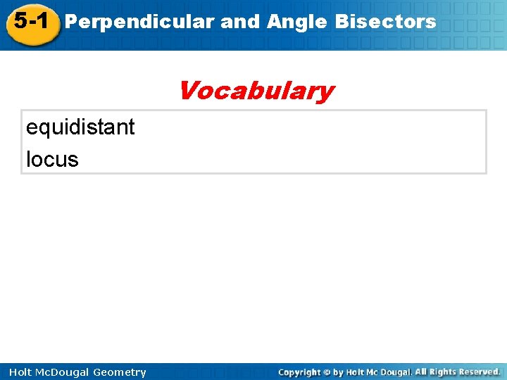 5 1 Perpendicular and Angle Bisectors Learning Targets