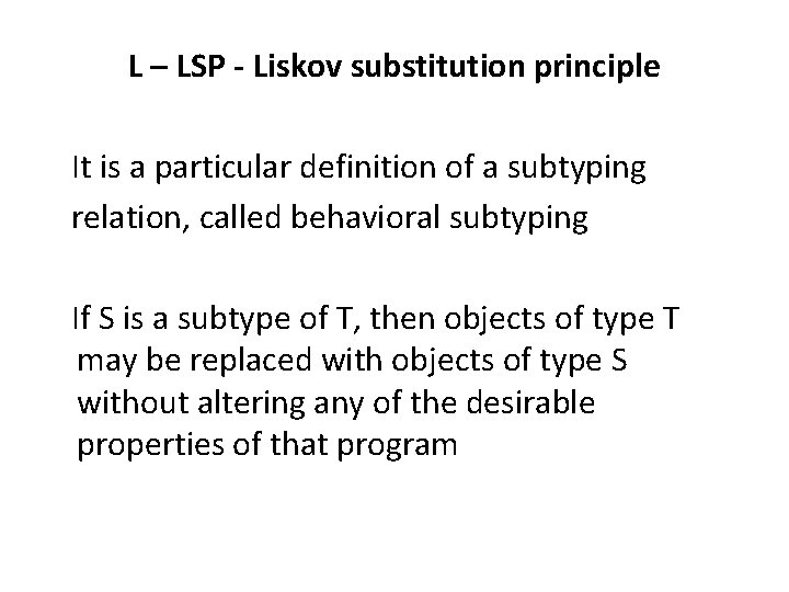 SOLID Design Principles SOLID Stands For Single responsibility