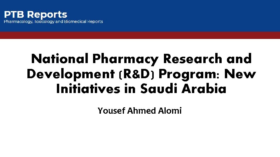 National Pharmacy Research and Development RD Program New