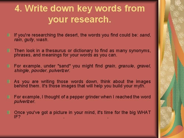 Creation Myths How to Write Your Own Brainstorming