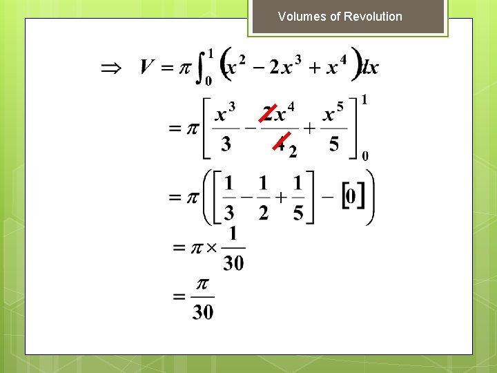 Volumes of Revolution Volumes of Revolution Well first