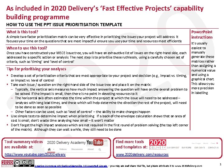 As included in 2020 Deliverys Fast Effective Projects