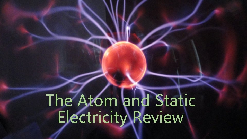 The Atom and Static Electricity Review Correctly label