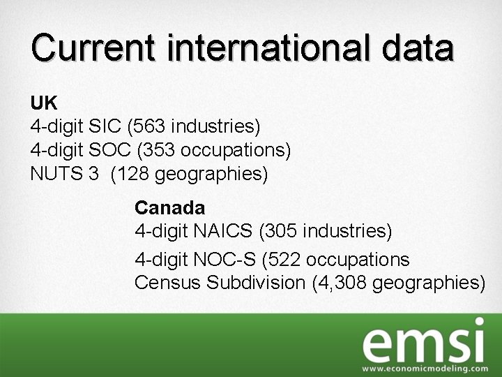 Whats New With EMSI Data EMSI Conference September