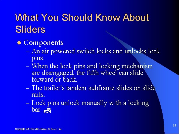 BumpertoBumper the Complete Guide to TractorTrailer Operations Sliders