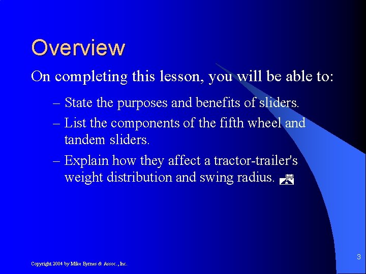 BumpertoBumper the Complete Guide to TractorTrailer Operations Sliders