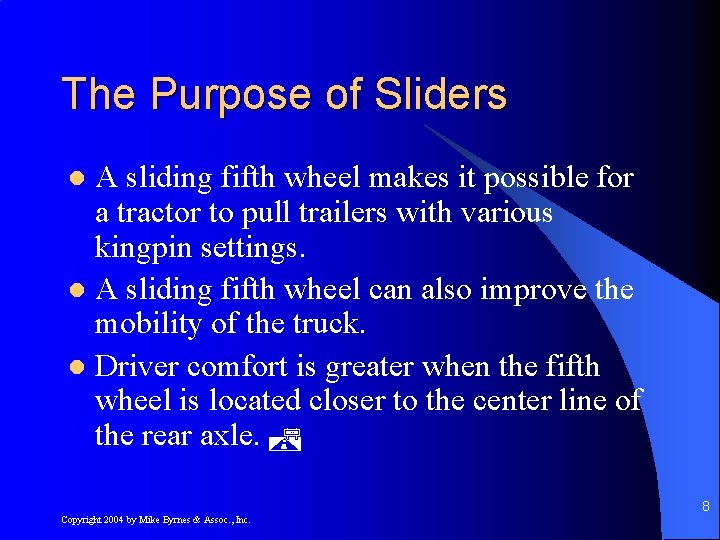 BumpertoBumper the Complete Guide to TractorTrailer Operations Sliders