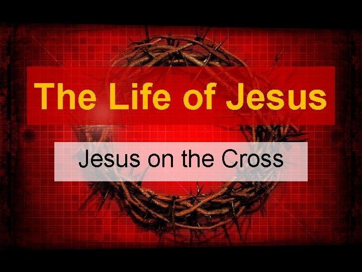 The Life of Jesus on the Cross The