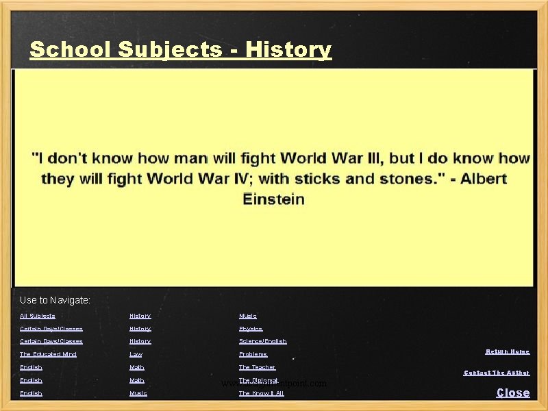 Presentation on School Subjects www assignmentpoint com School