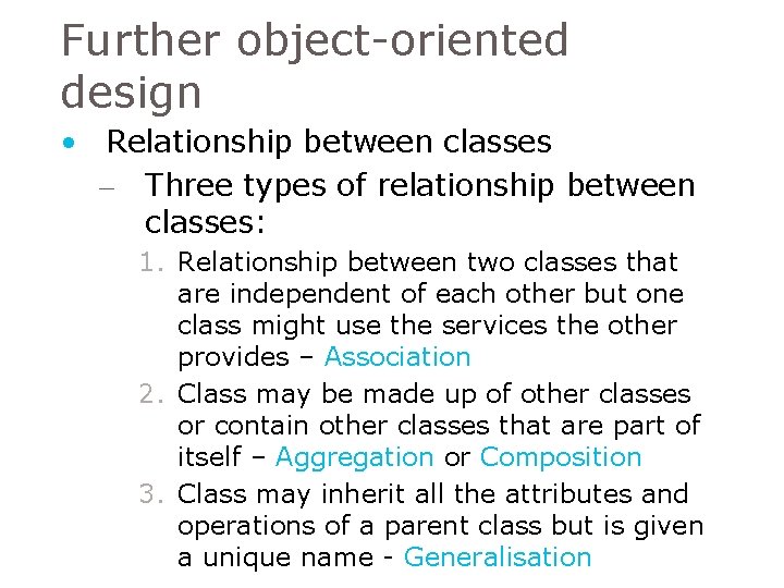 Chapter 12 Objectoriented design for more than one