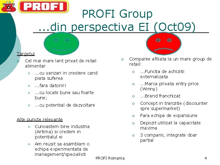 PROFI Primele 200 de zile Serban Roman Investment
