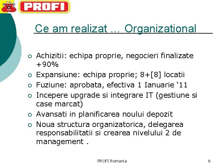 PROFI Primele 200 de zile Serban Roman Investment