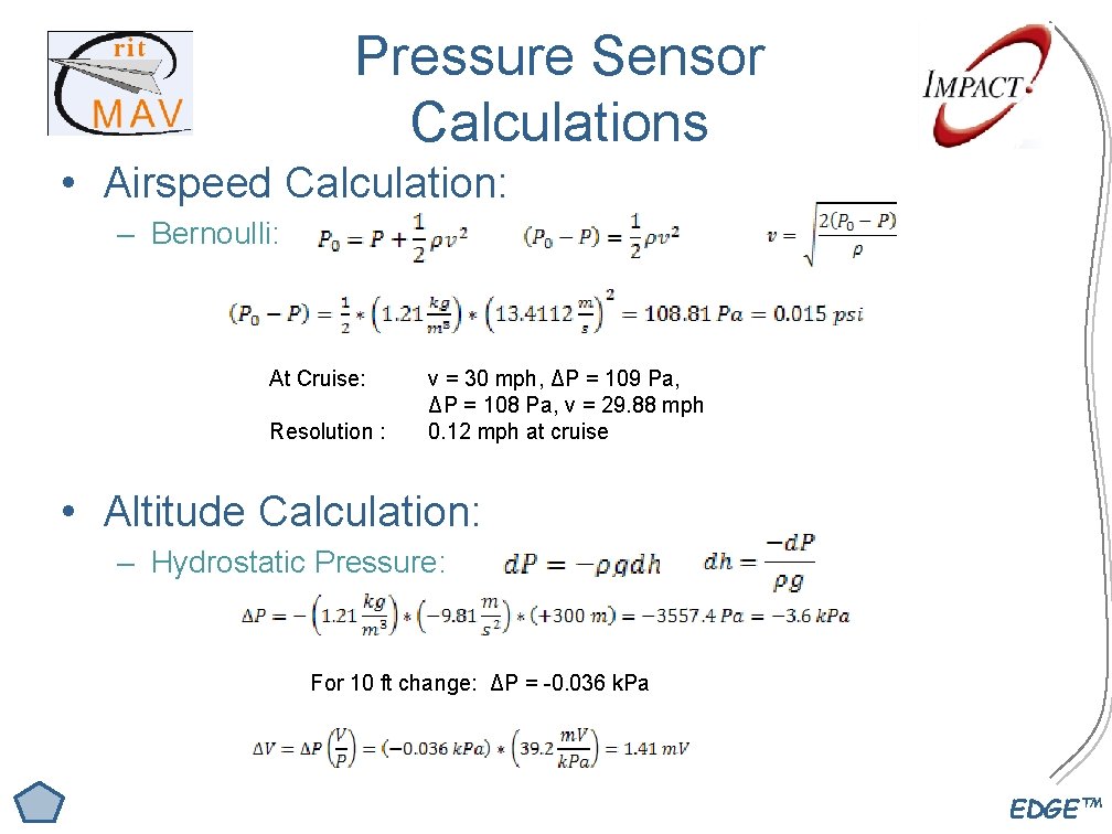 MAV Control System P 09122 Final Design Review