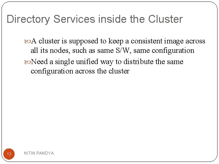 Chapter 2 Cluster Setup And Administration Prepared By