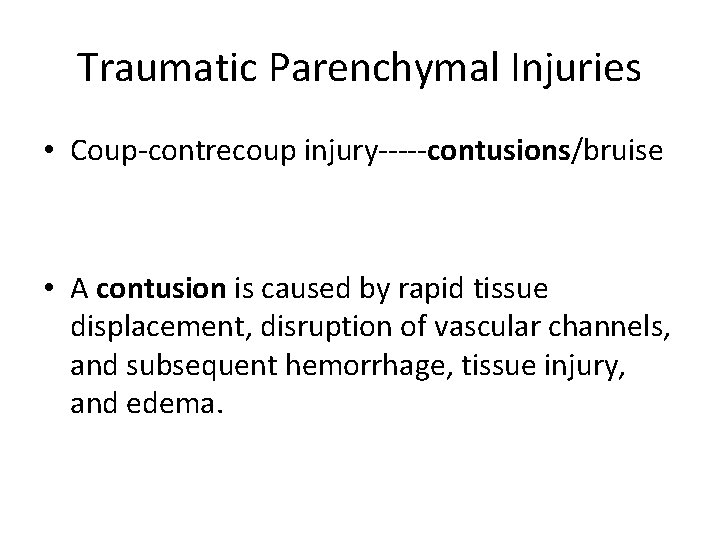CENTRAL NERVOUS SYSTEM TRAUMA and Subarachnoid Hemorrhage By