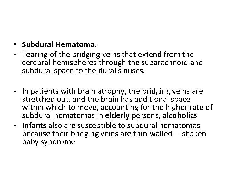 CENTRAL NERVOUS SYSTEM TRAUMA and Subarachnoid Hemorrhage By