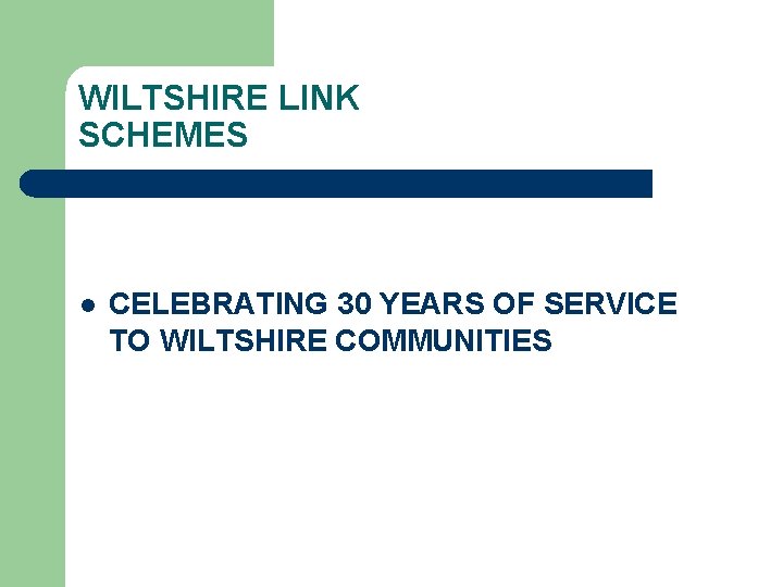 A Link Good Neighbour Scheme for ASHTON KEYNES