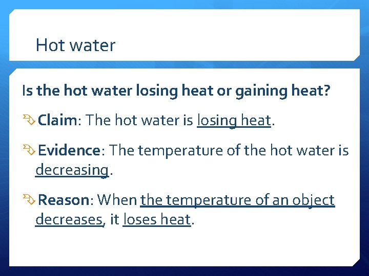 Heat and Temperature Heat Loss Prepared by Ms