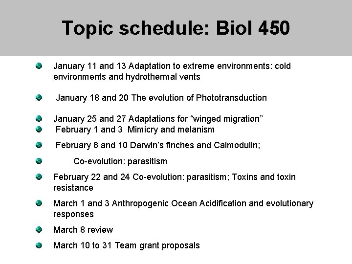 Molecular Biochemical Adaptations to the Environment Dr Dee