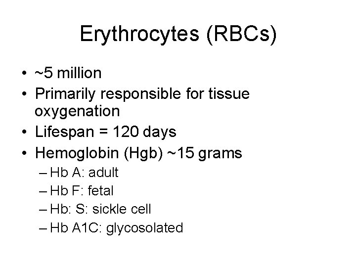 Hematologic Physiology Functions of blood Delivery of substances
