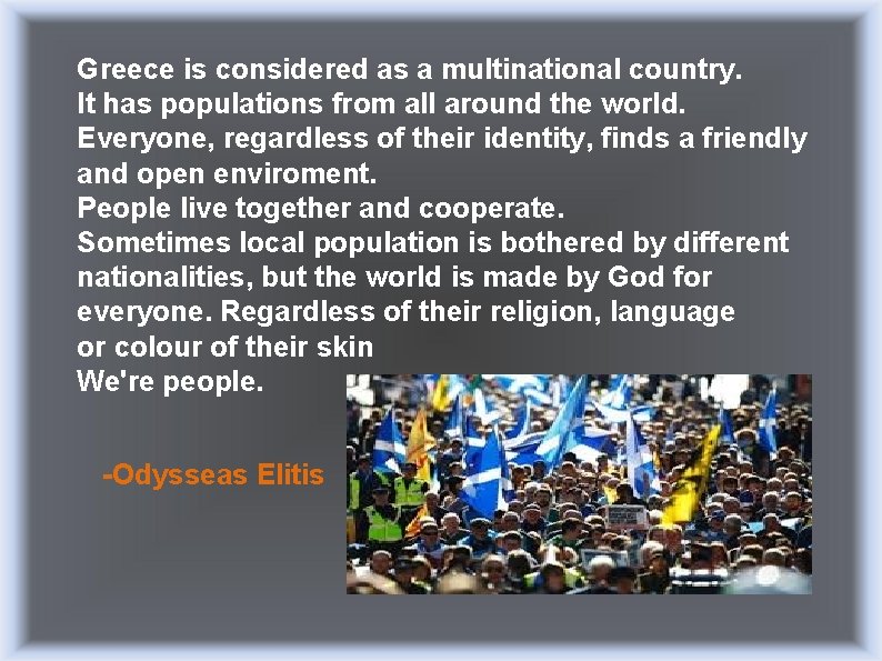 Different models of national identity in the Europe