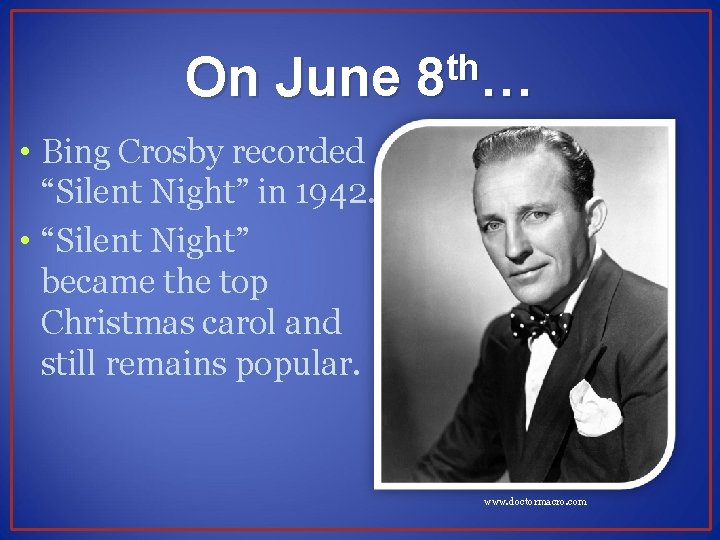 My Birthday in History Kelsey Creech My Birthday