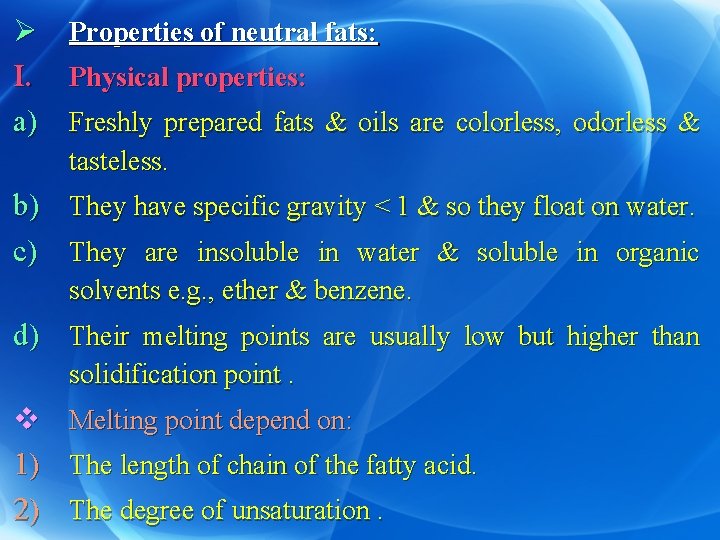 Lecture No 2 Chemistry of Lipids Dr Obeid